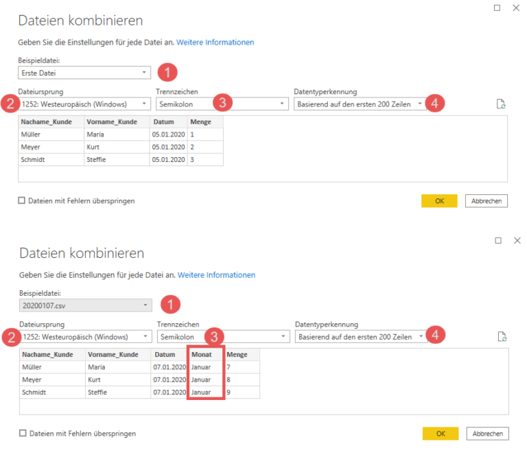 csv-Dateien mit unterschiedlichen Headern einlesen | THE SELF-SERVICE ...